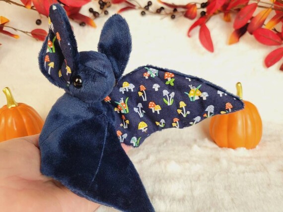 Cute Mushroom Bat Plush Colorful Cartoon Mushrooom Plush Bat - Etsy