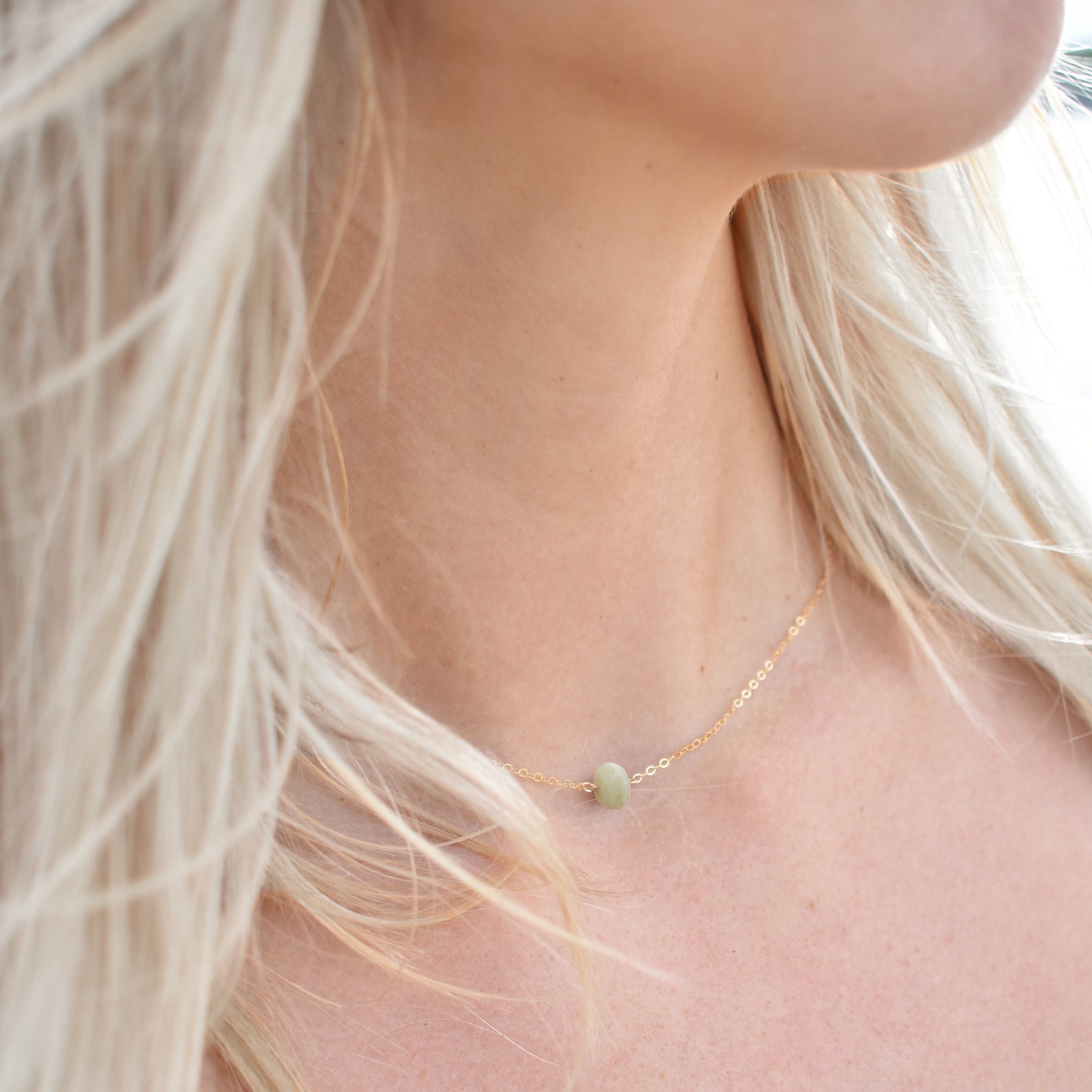 Custom Stone / Crystal Necklace Dainty & Delicate Design - Etsy
