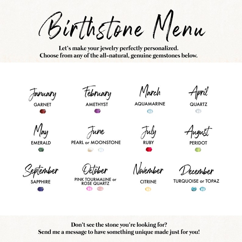 Family Birthstone Necklace Dainty & Delicate christmas - Etsy