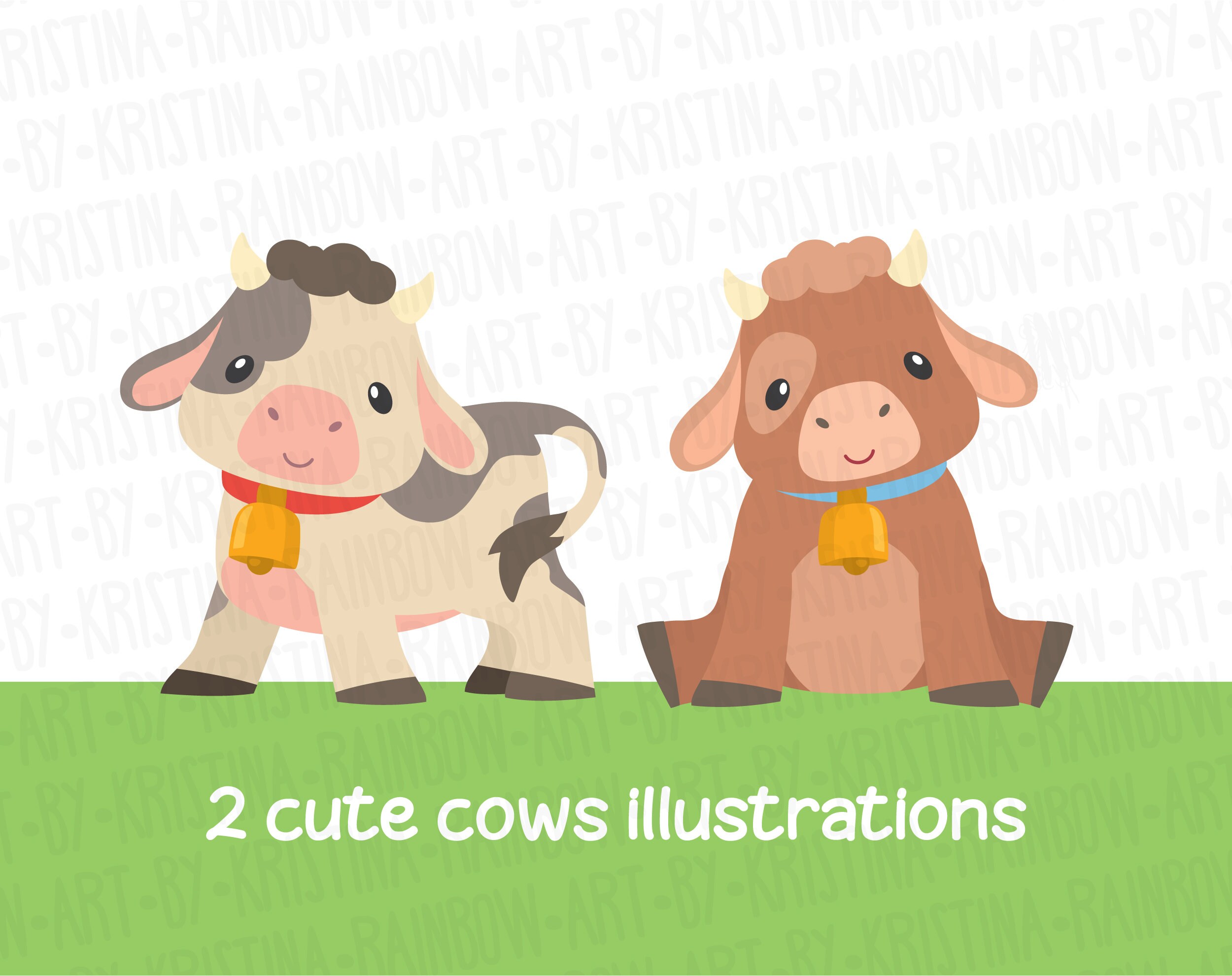 Cute Farm Animals Clipartdigital Downloadprintable Clip - Etsy