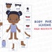 African American Girl Anatomy Clip Art,visual Scheme Illustration ...