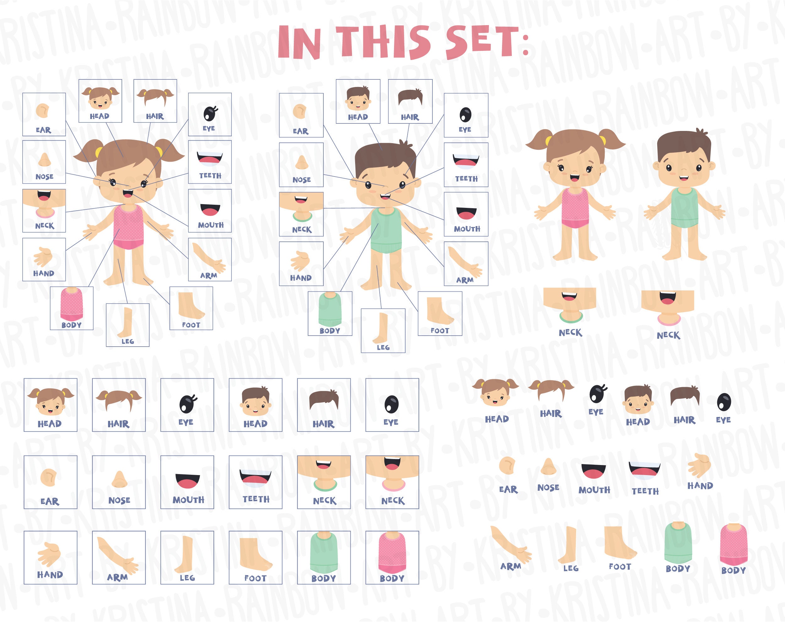 Body Parts Clipart For Kids