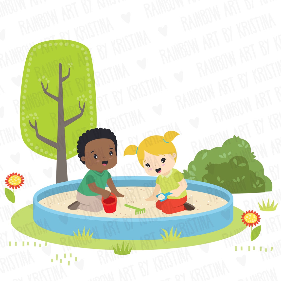 Children at the Playground Activities Clip Art, Kids Playing Clipart ...