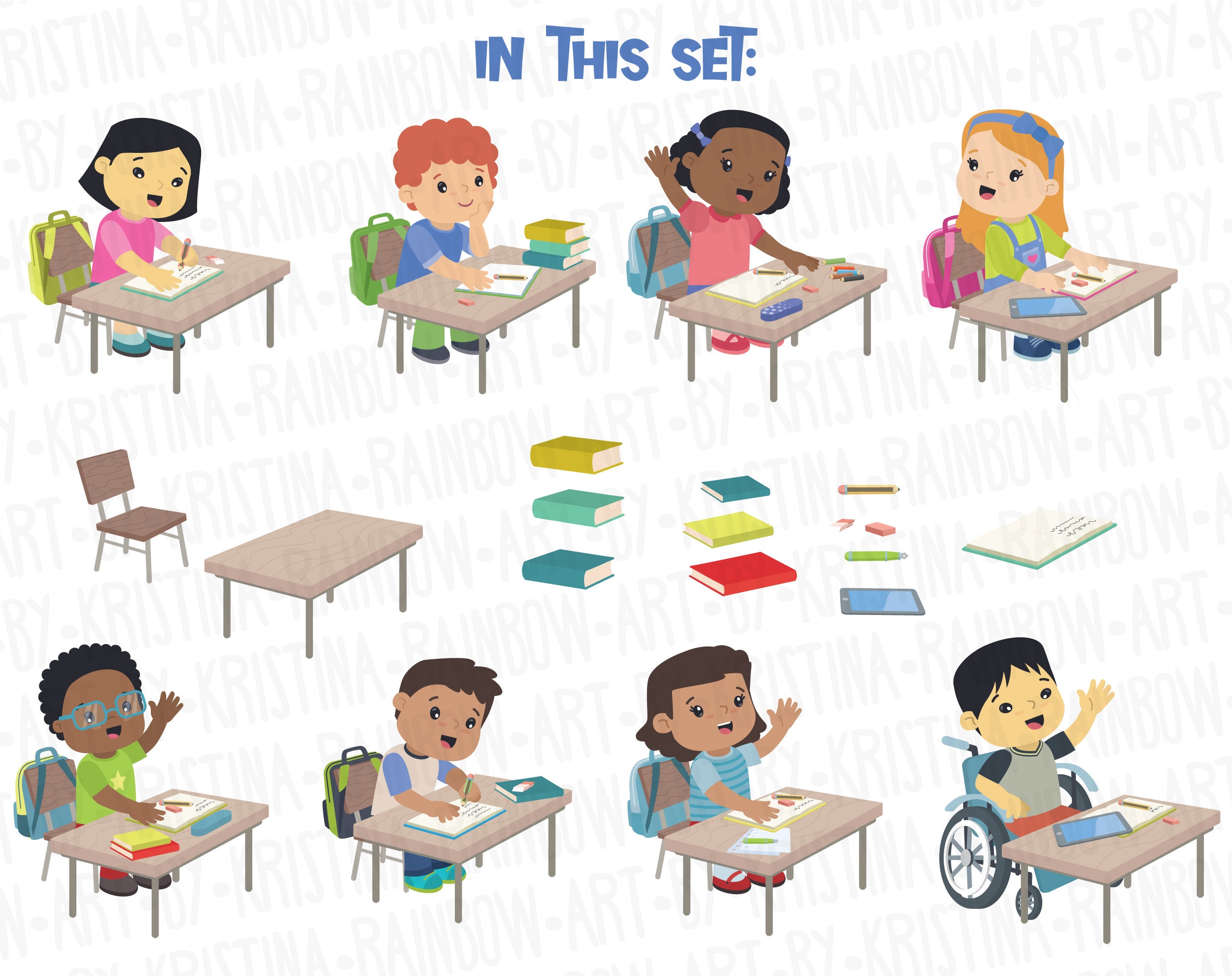 Distracted Student Clipart