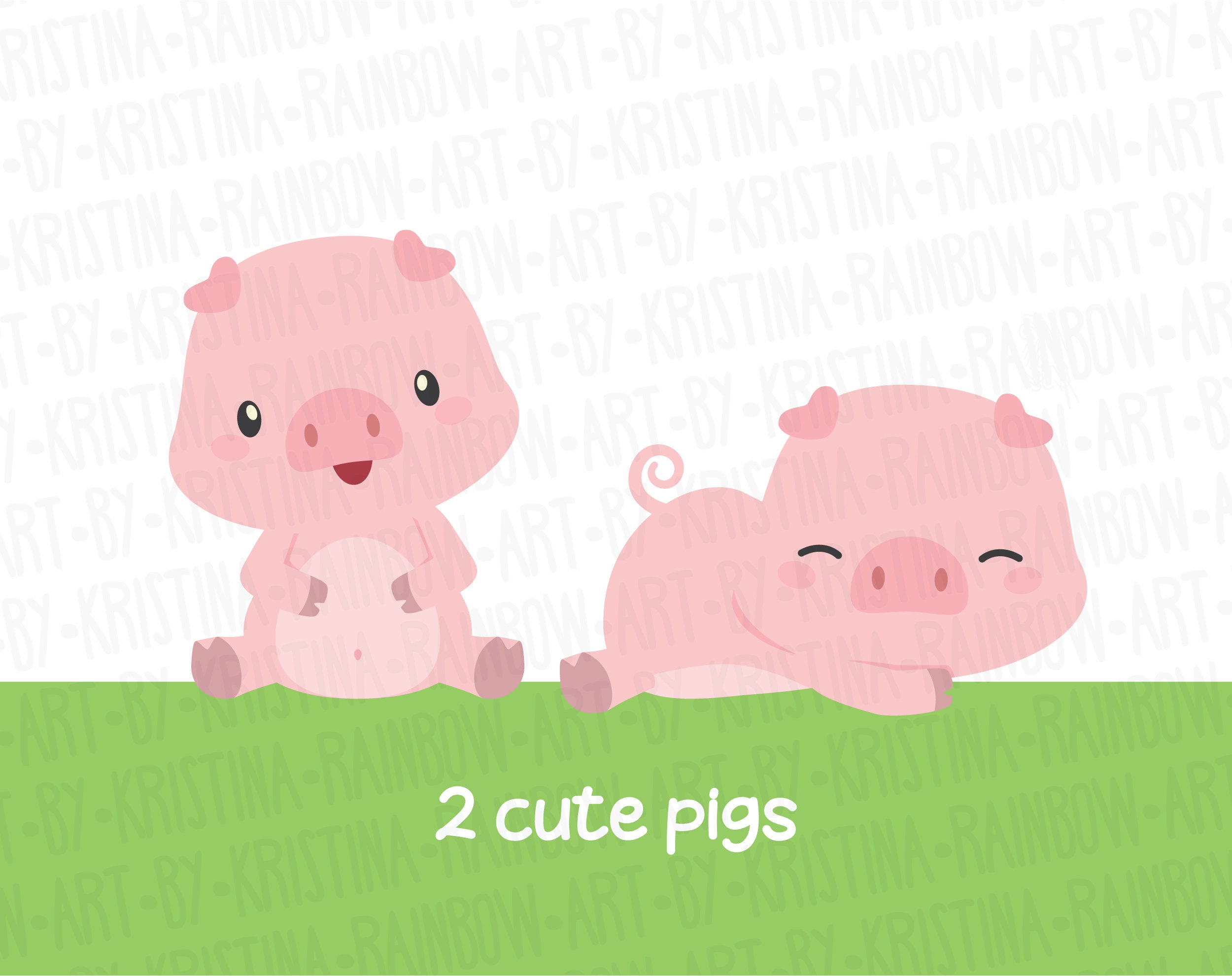 Cute Farm Animals Clipartdigital Downloadprintable Clip - Etsy