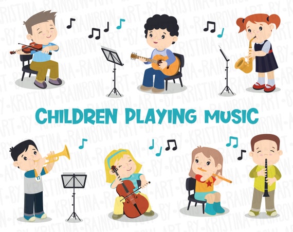 Kids Music Notes Clipart