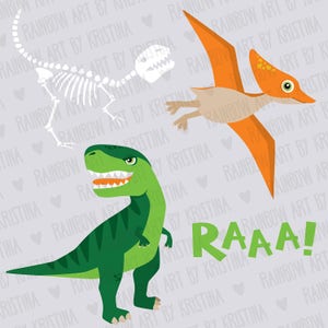 Cute Little Dinosaurs Design Set/baby Dino Clipart Illustration/baby ...