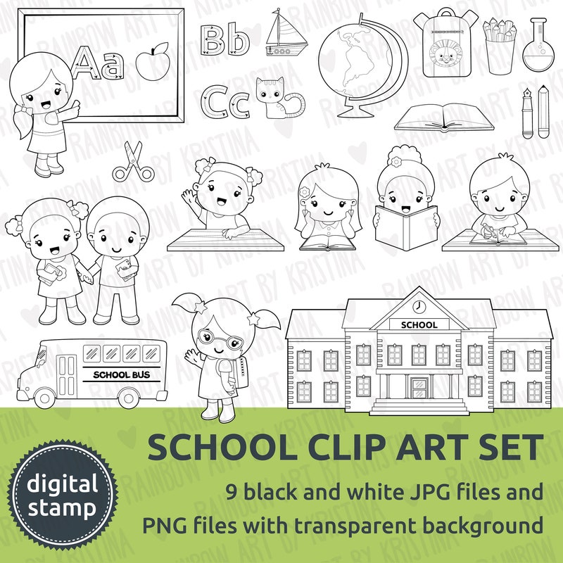 Black and White Clip Art - Etsy