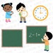 School Children Math Activities Clip Art, Kids Studying Clipart ...