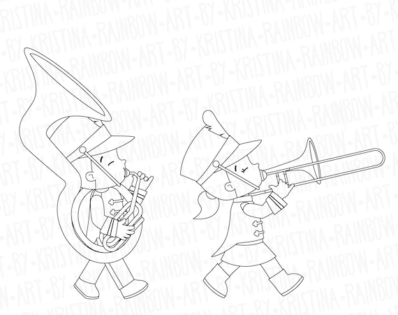 Marching Band Drawing