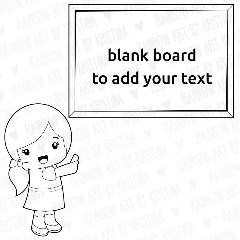 Digital Stamp School Children Black and White Clip Art - Etsy UK