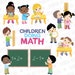 School Children Math Activities Clip Art, Kids Studying Clipart ...