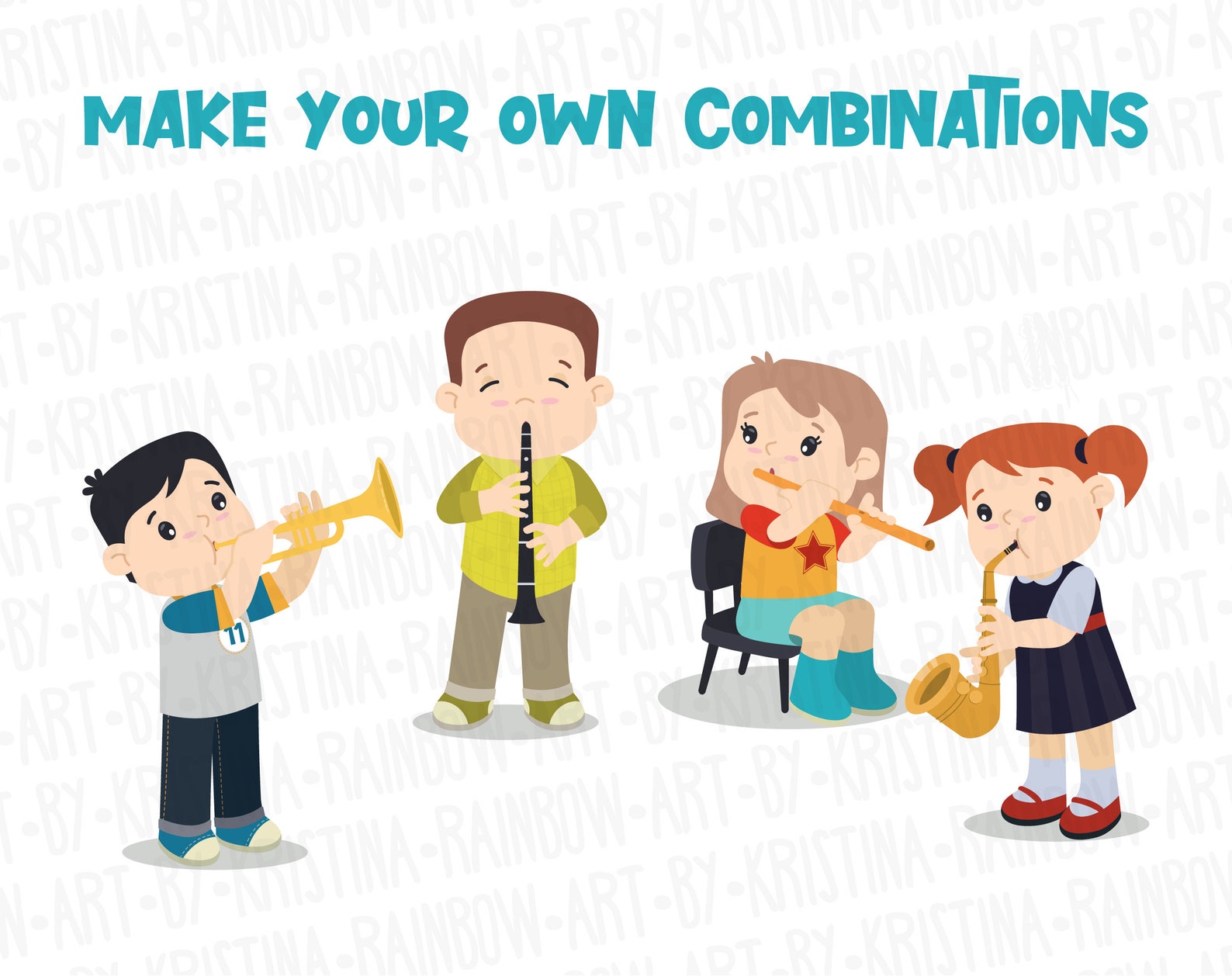 Children Playing Music Activities Clip Art, School Band, Music ...