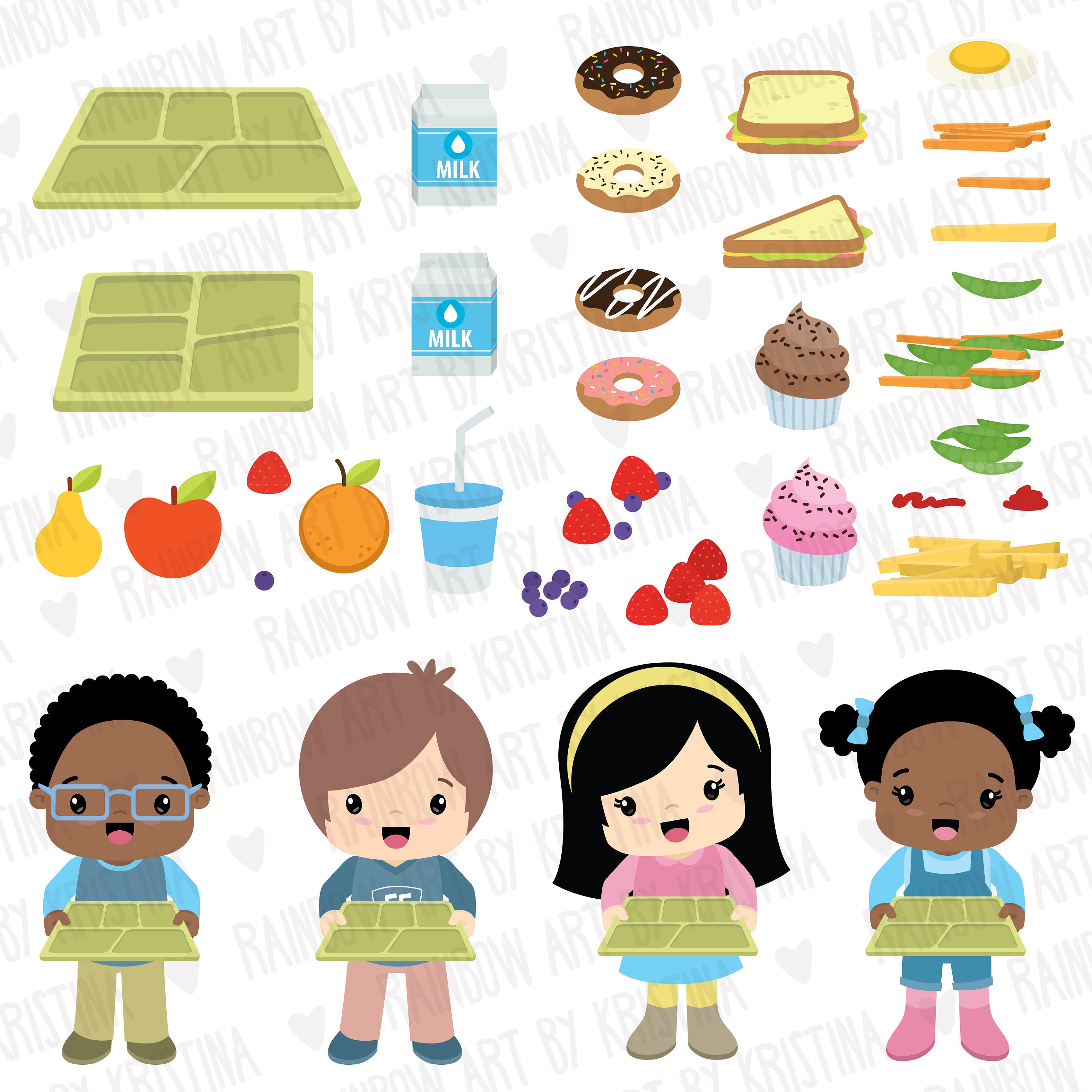 20% OFF School Children Lunch Cafeteria Clip Art, Kids Eating Clipart ...