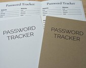 Password Tracker, Account Logbook, Online Account Login Planner ...