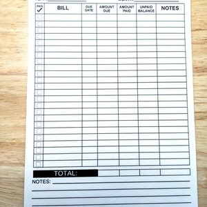 Wire Bound Monthly Bill Expense Organizer, Logbook, Payment Journal ...