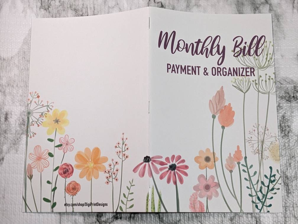 Monthly Bill and Expense Organizer, Logbook for Bills, Payment Journal ...