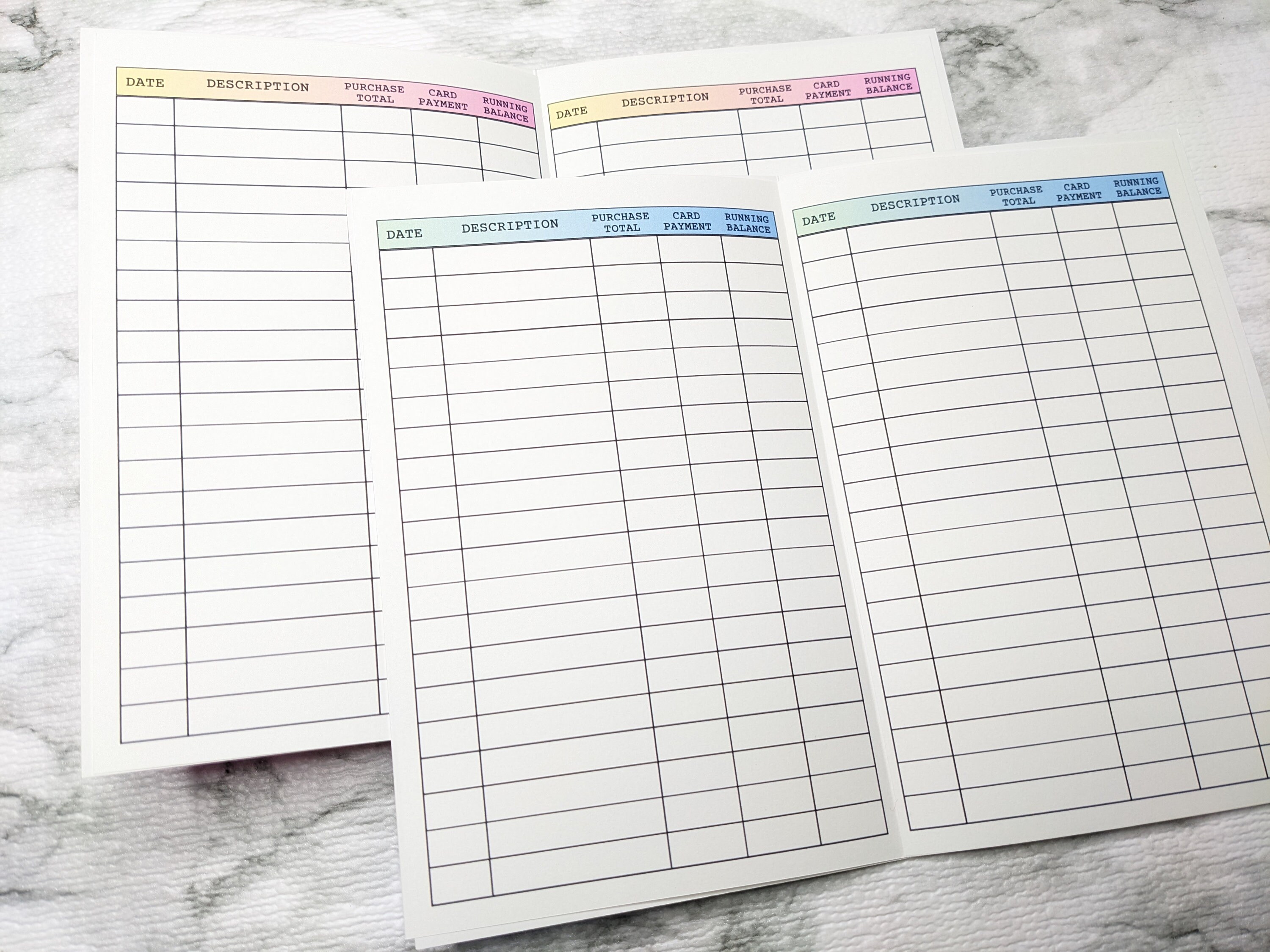 Credit Card Transaction Logbook, Flat Staple Bound Finance Planner ...