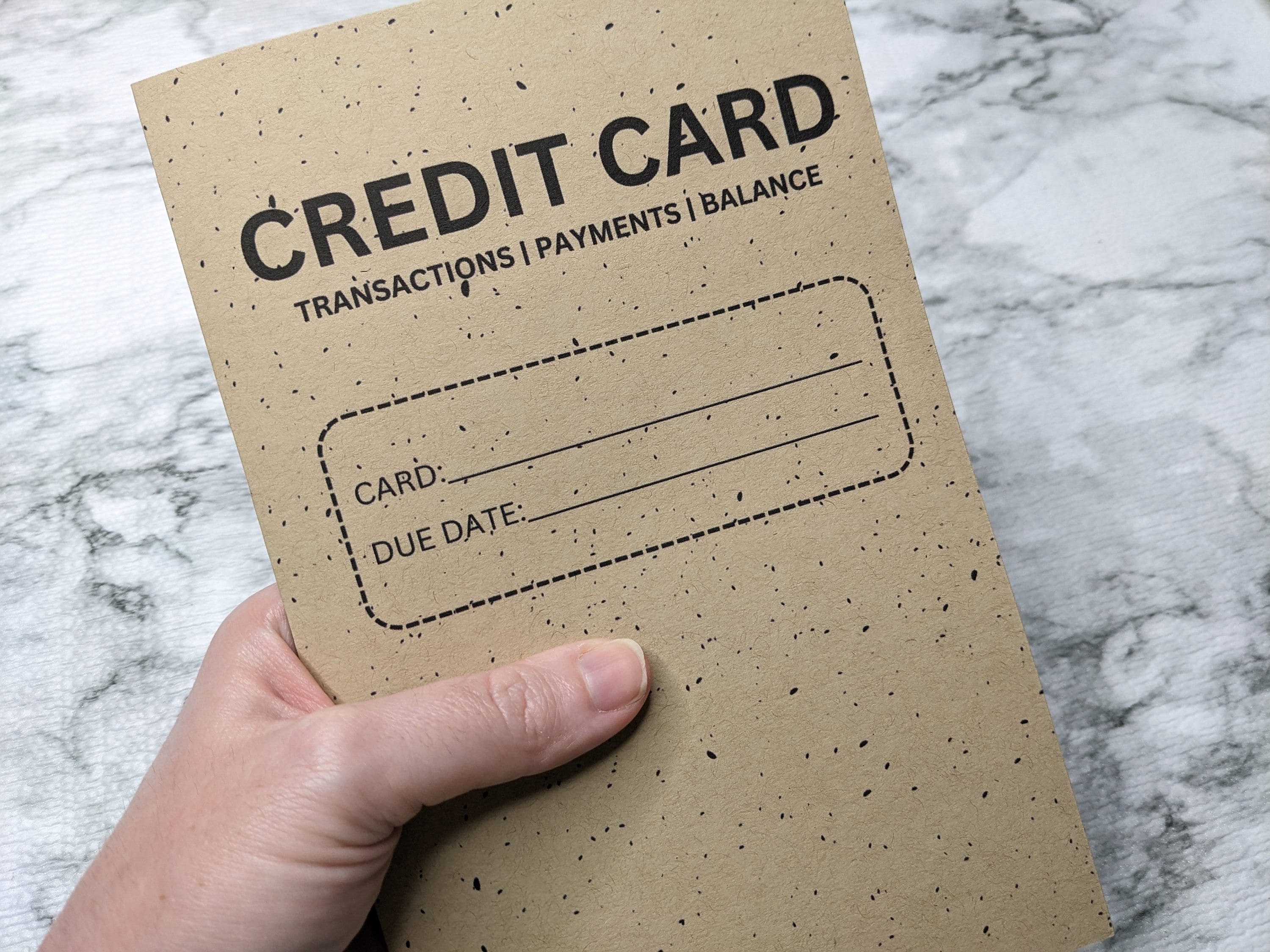 Credit Card Transaction Logbook, Flat Staple Bound Finance Planner ...