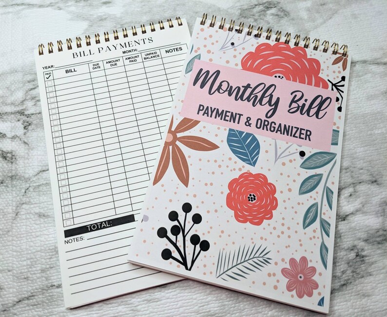 Wire Bound Monthly Bill Expense Organizer, Logbook, Payment Journal ...