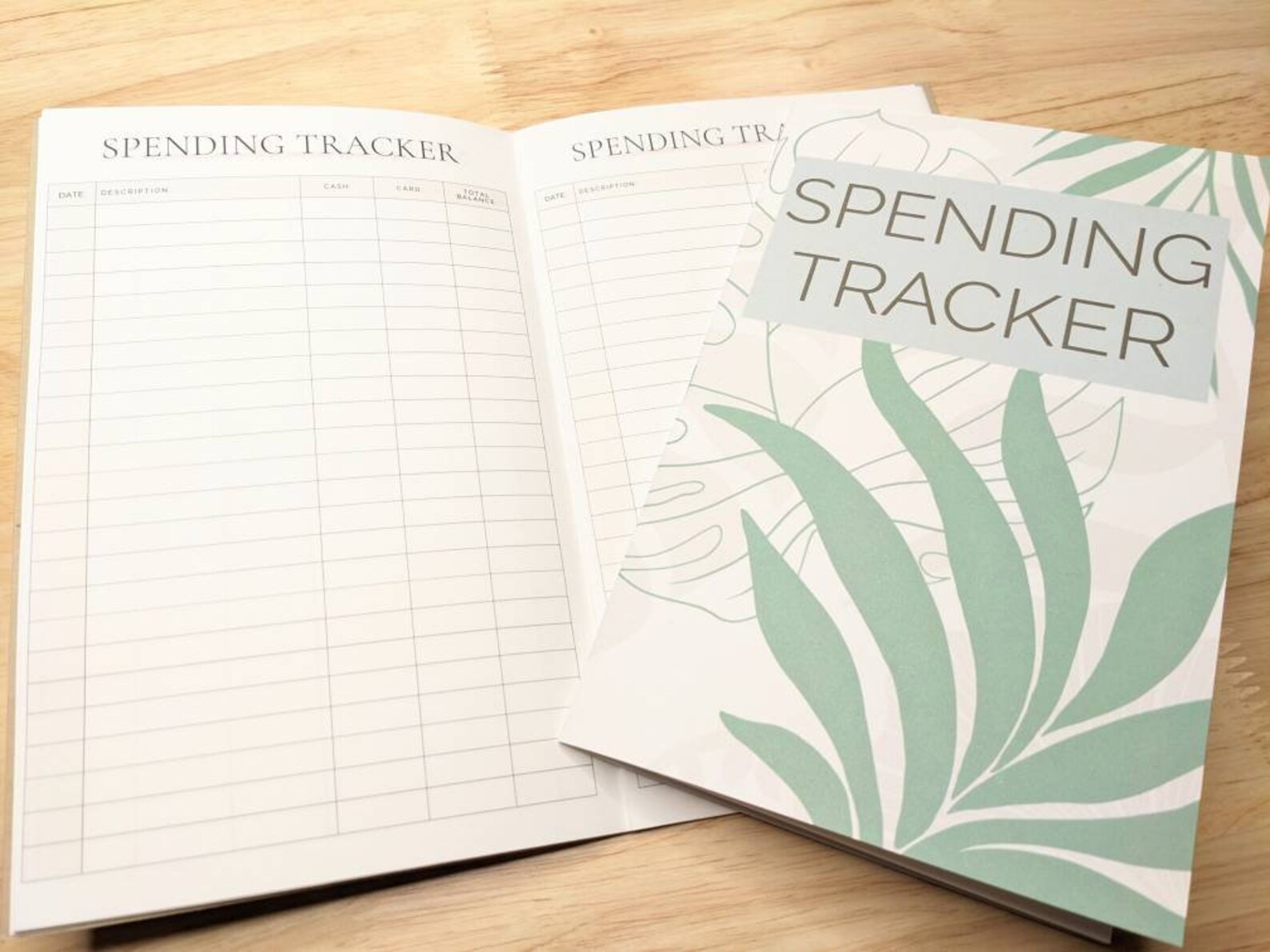 Spending Tracker Booklet for Logging Expenses Greenery Plant Stationary ...