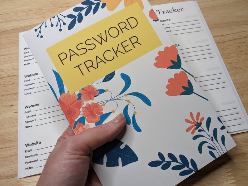 Password Tracker, Account Logbook, Online Account Login Planner ...