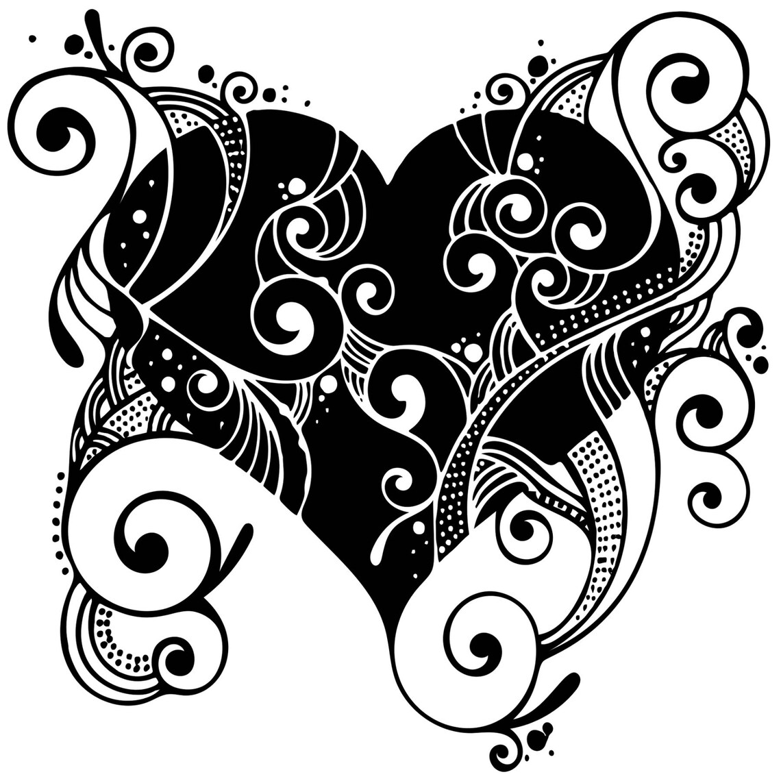 Digital Stamps Heart Stamps Digi Stamps Hearts Commercial | Etsy