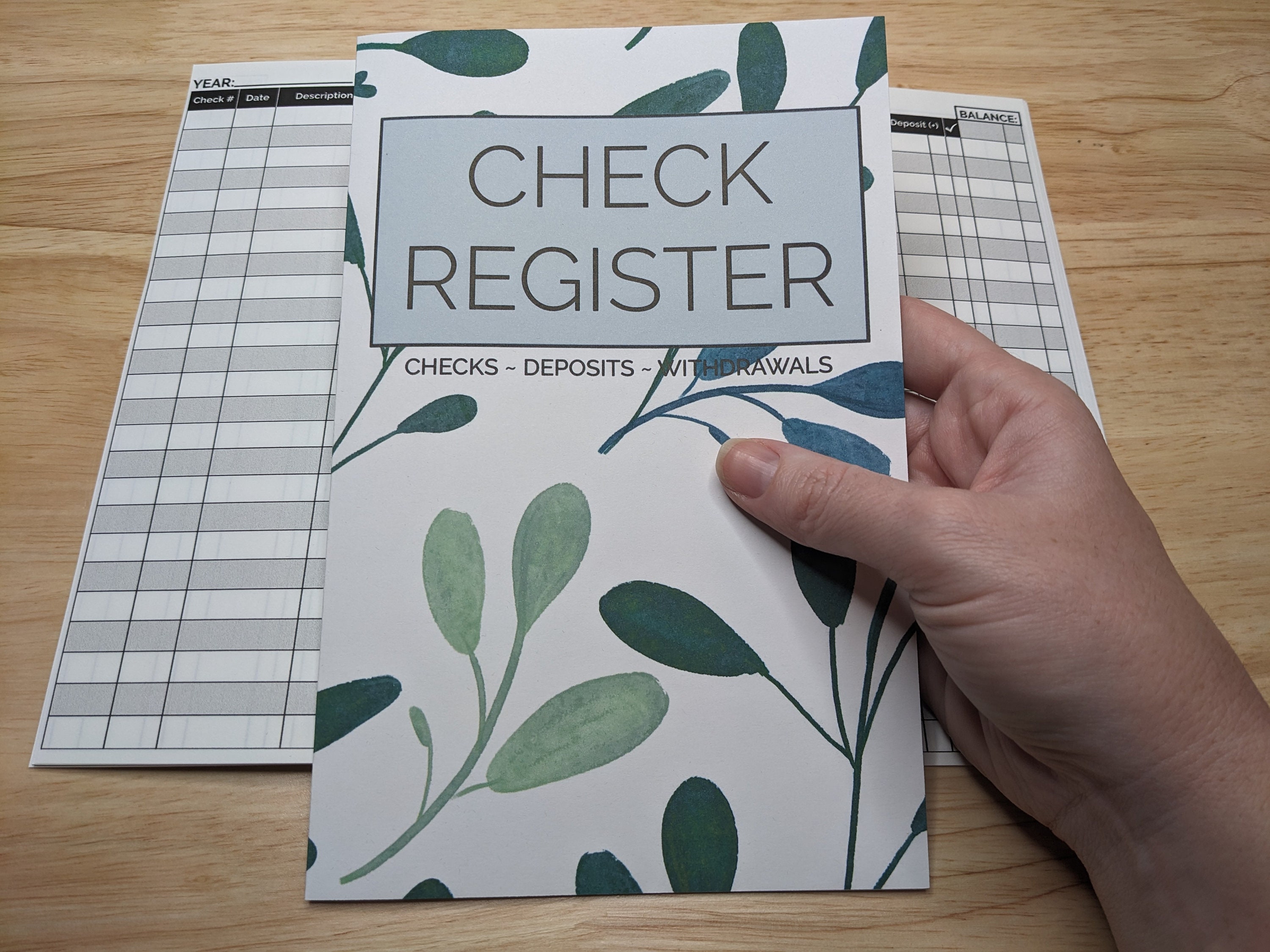 Check Register, Checkbook Transaction Log, Checking Account Tracker ...