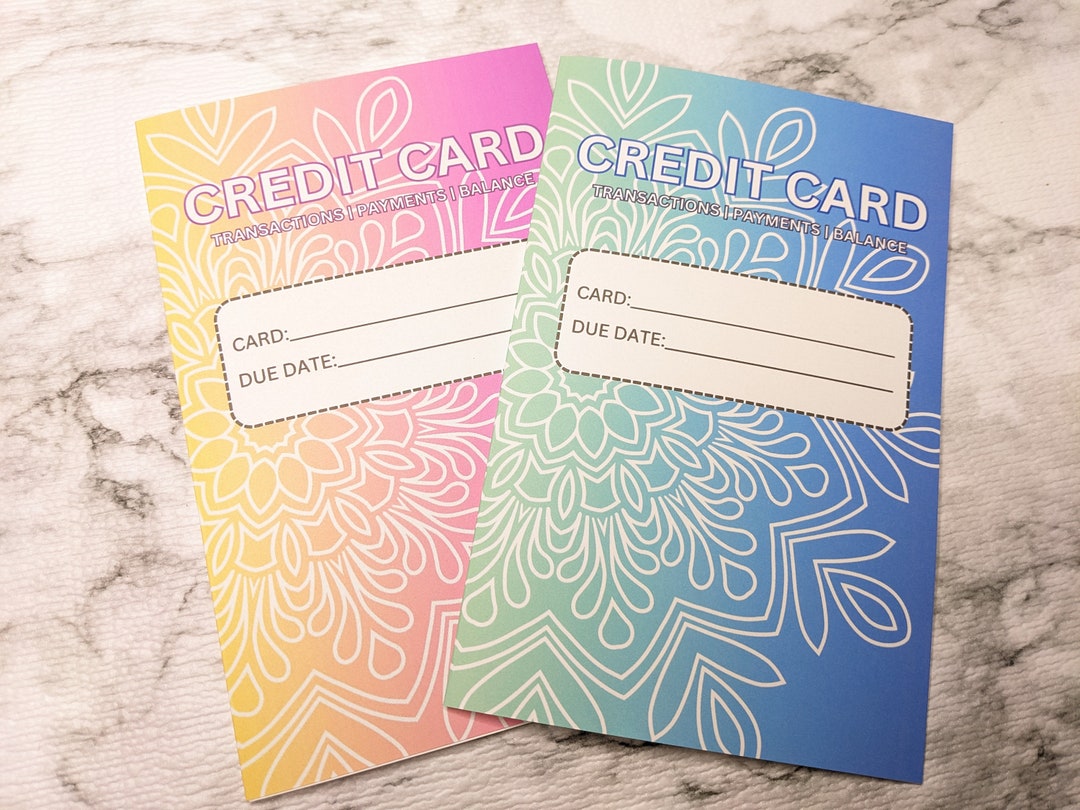 Credit Card Transaction Logbook, Flat Staple Bound Finance Planner ...