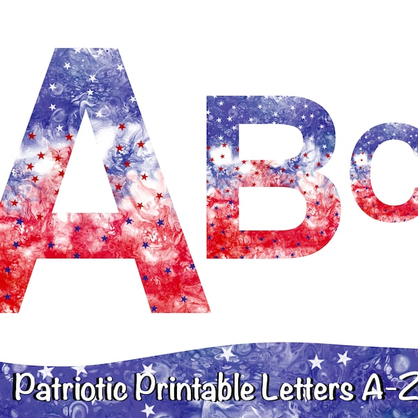 Patriotic Letters - Etsy