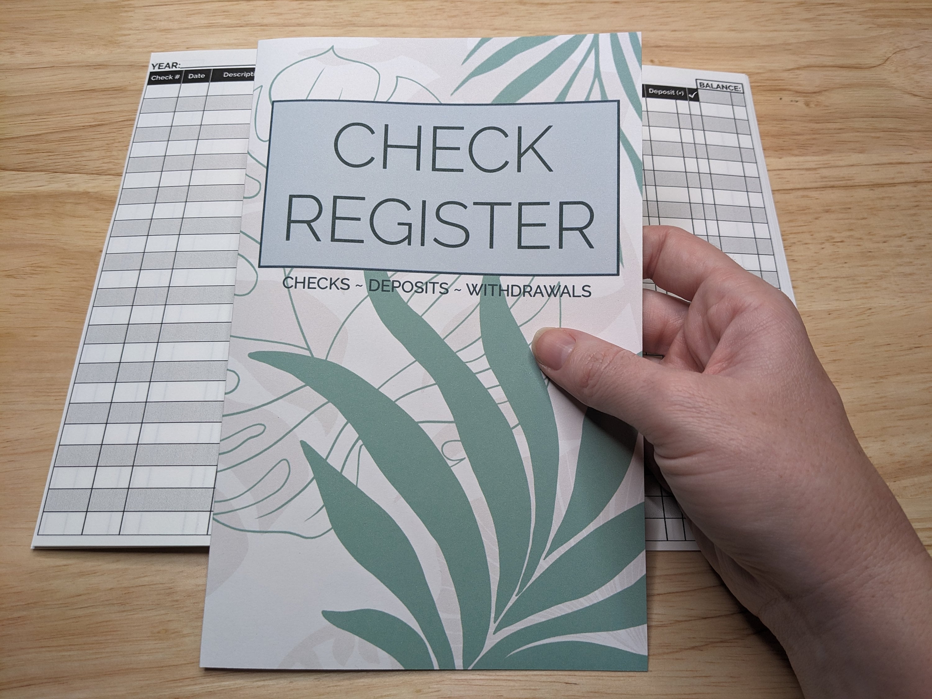 Check Register, Checkbook Transaction Log, Checking Account Tracker ...