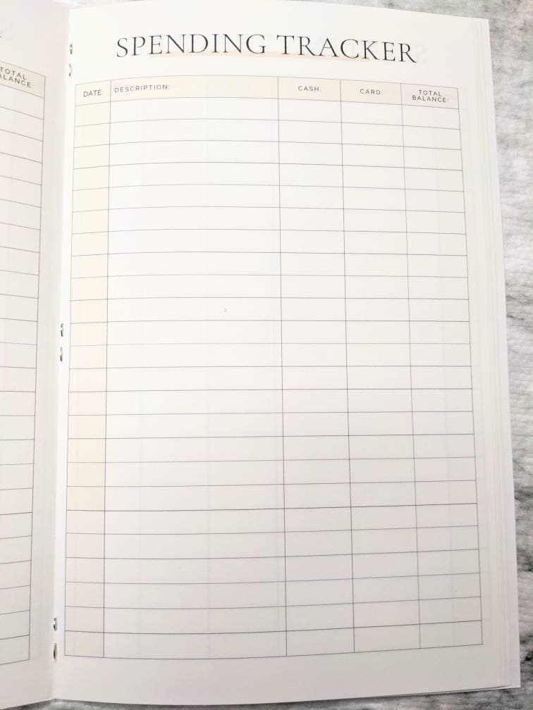 Spending Tracker Booklet for Logging Expenses, Plant Stationary Logbook ...