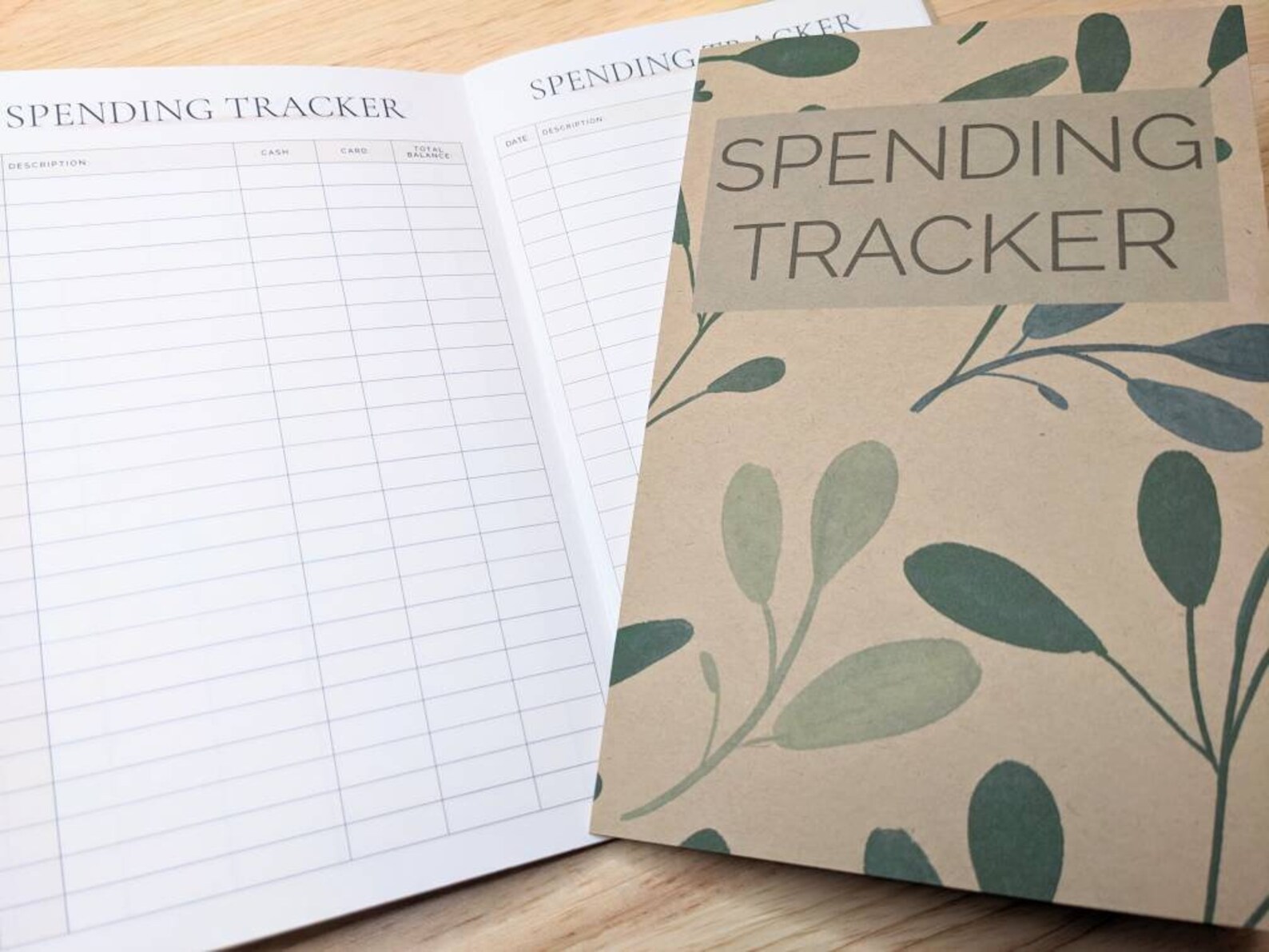 Spending Tracker Booklet for Logging Expenses, Botanical Plant ...