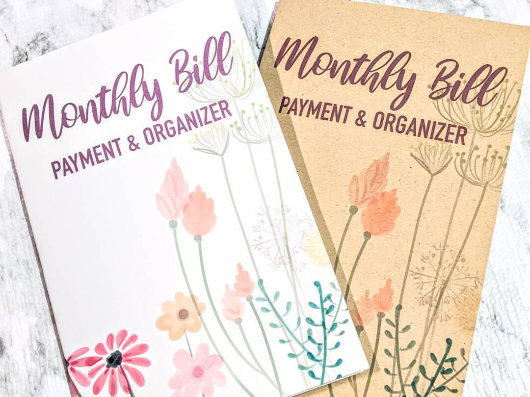 Monthly Bill and Expense Organizer, Logbook for Bills, Payment Journal ...