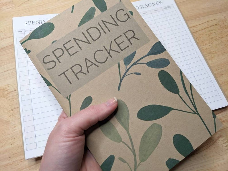Spending Tracker Booklet for Logging Expenses, Botanical Plant ...