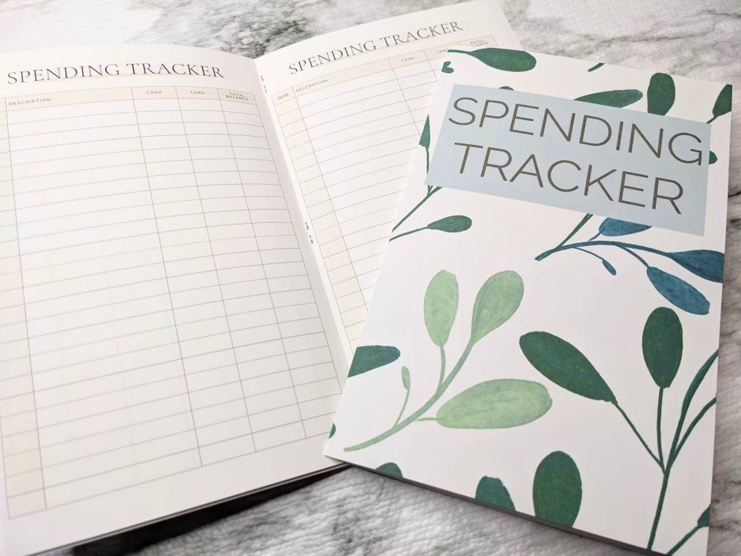 Spending Tracker Booklet for Logging Expenses, Plant Stationary Logbook ...