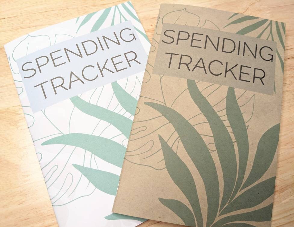 Spending Tracker Booklet for Logging Expenses Greenery Plant Stationary ...