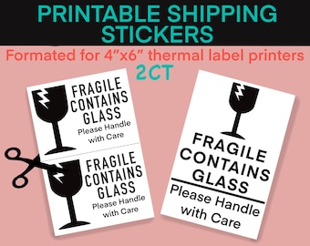 Fragile 4x6 Label - Etsy UK