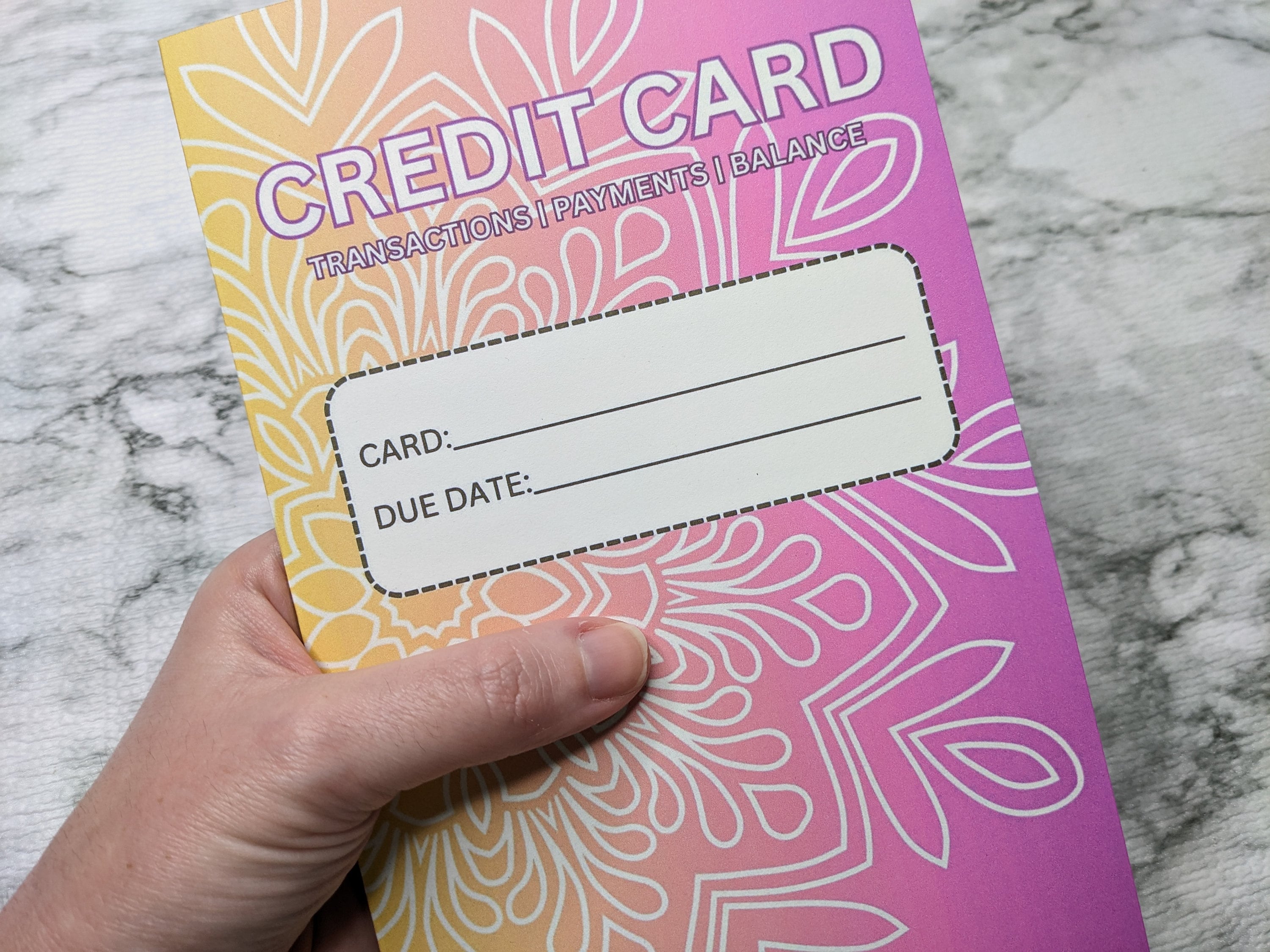 Credit Card Transaction Logbook, Flat Staple Bound Finance Planner ...