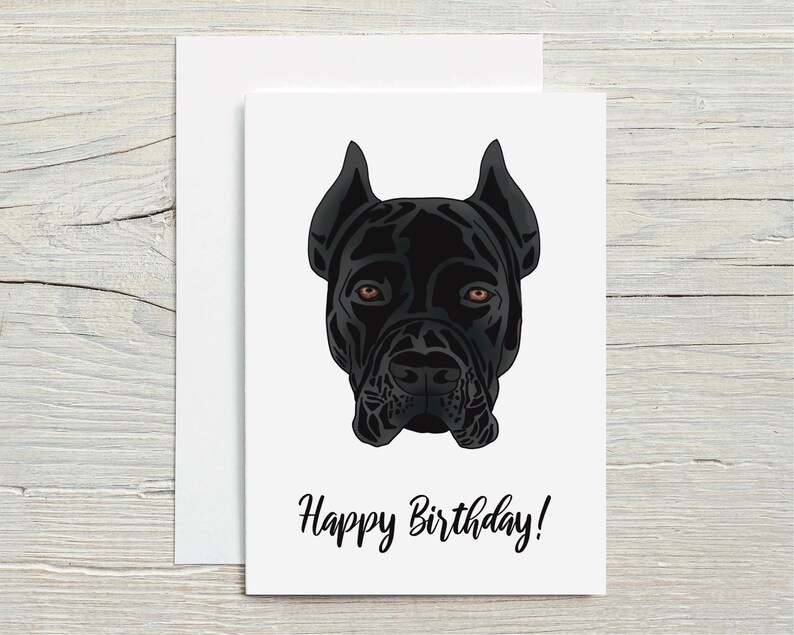 Happy Birthday Cane Corse Printable Card Black Corso Birthday - Etsy