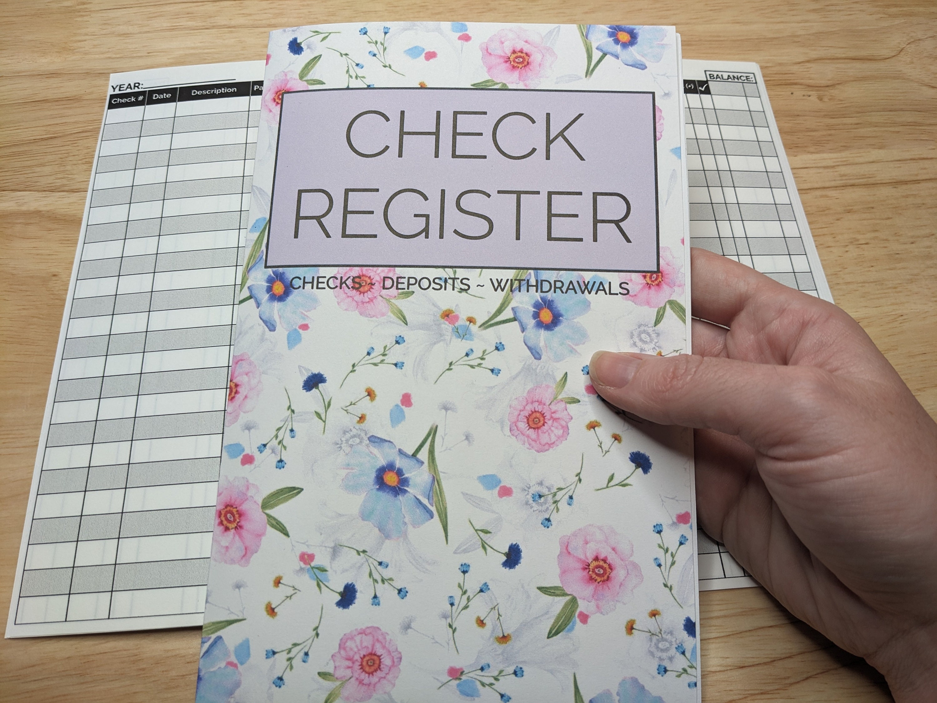 Check Register, Checkbook Transaction Log, Checking Account Tracker ...