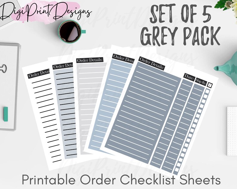 Printable Order Checklist // Etsy Seller Organization / Small Business ...