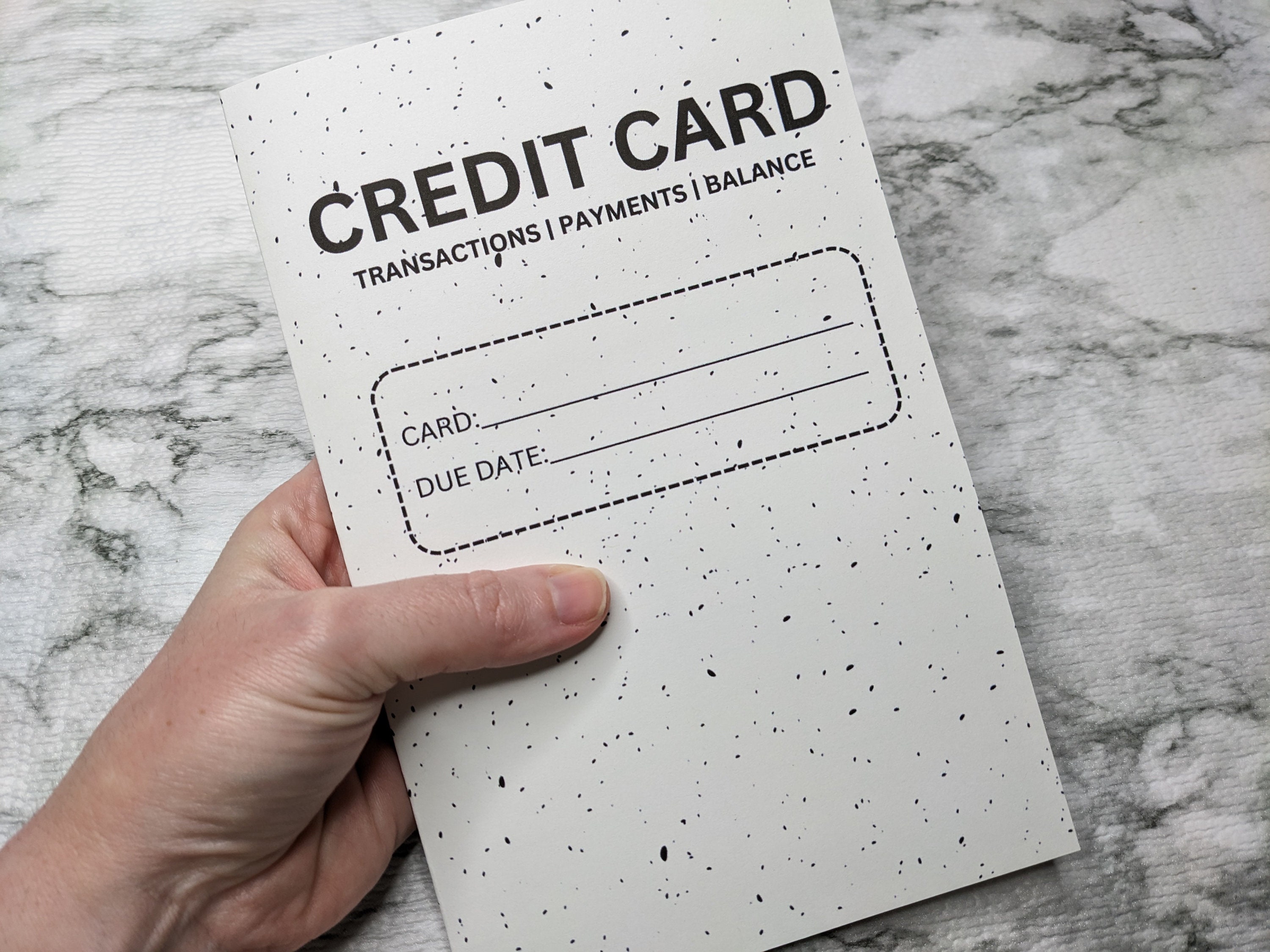 Credit Card Transaction Logbook, Flat Staple Bound Finance Planner ...