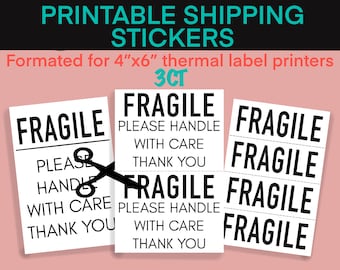Fragile 4x6 Label - Etsy UK