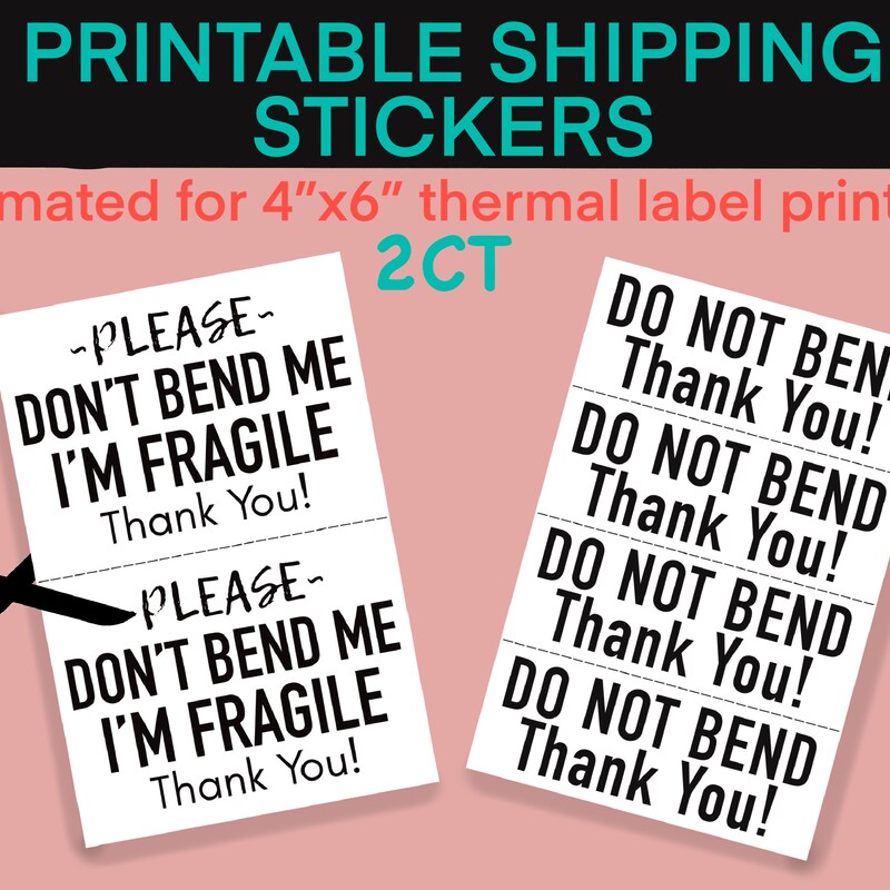 Do Not Bend Labels - Etsy