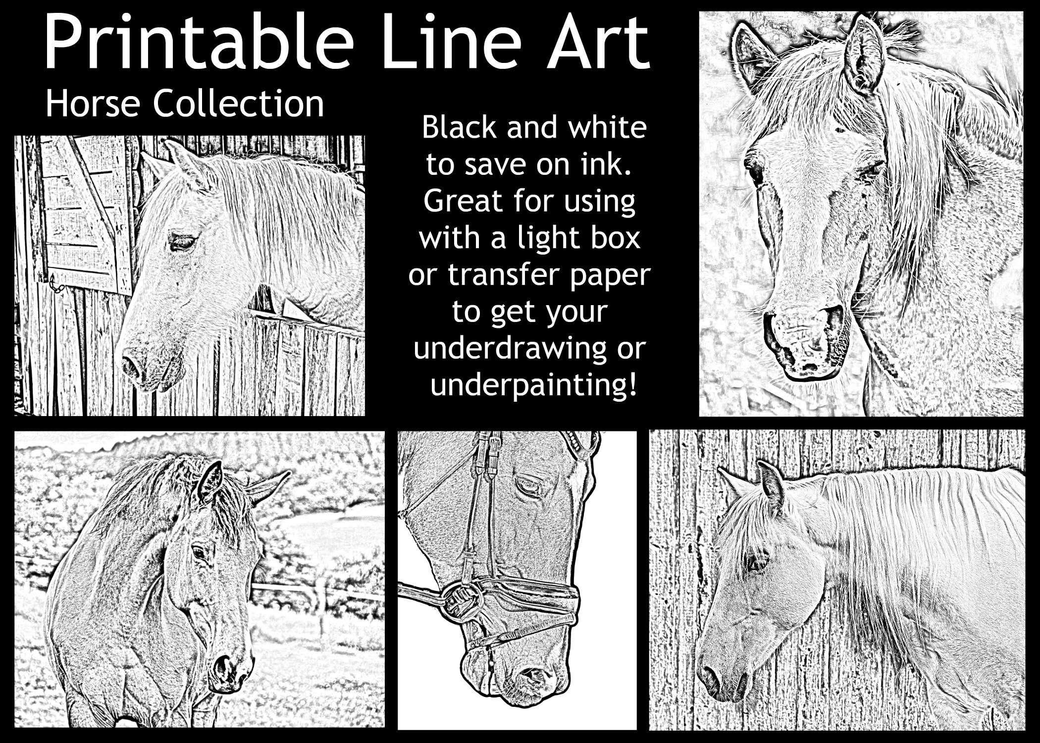 Printable Line Art for Artist Royalty Free Copyright Free - Etsy