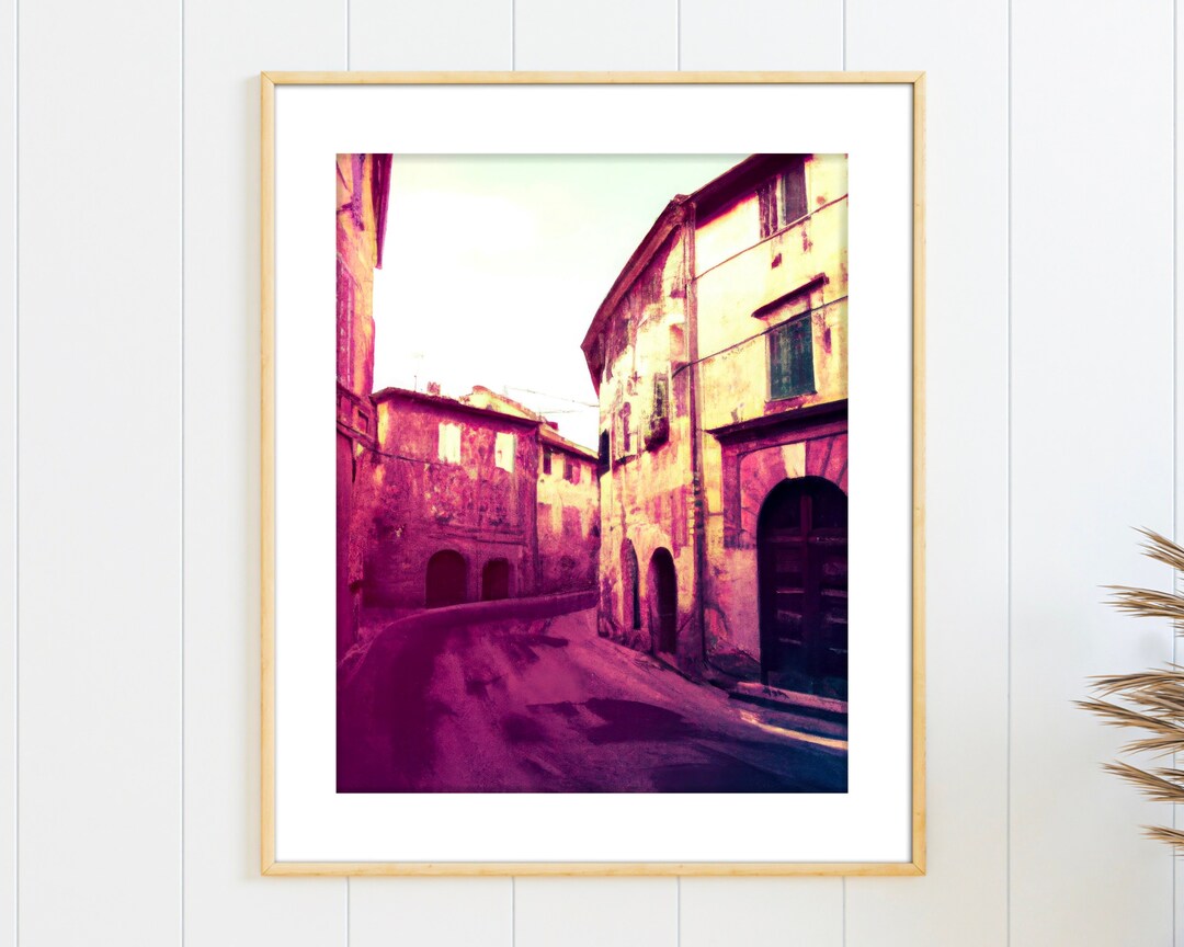 Itay Painting Wall Art Printable, Italian Streets Artwork, Vintage ...