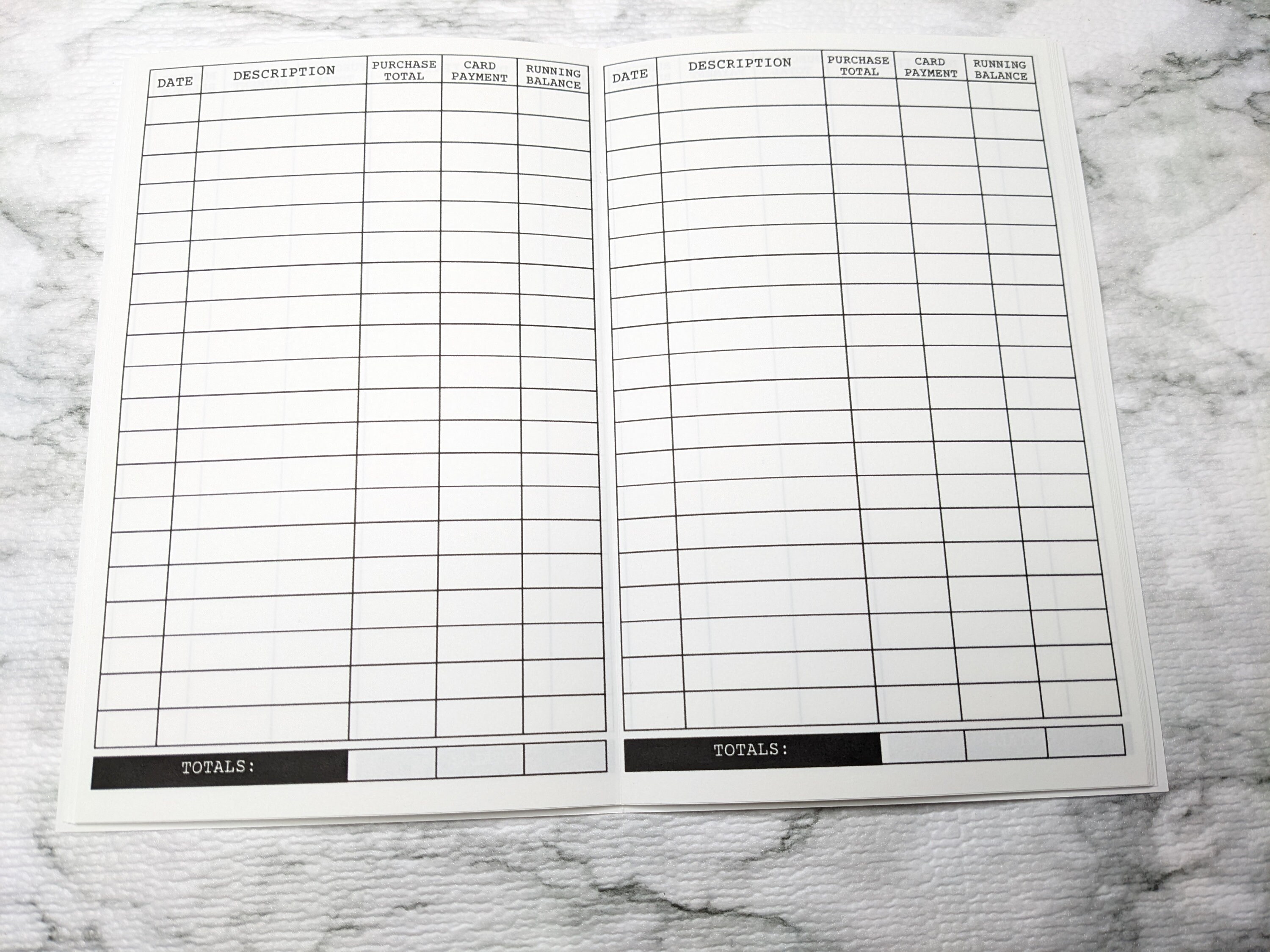 Credit Card Transaction Logbook, Flat Staple Bound Finance Planner ...