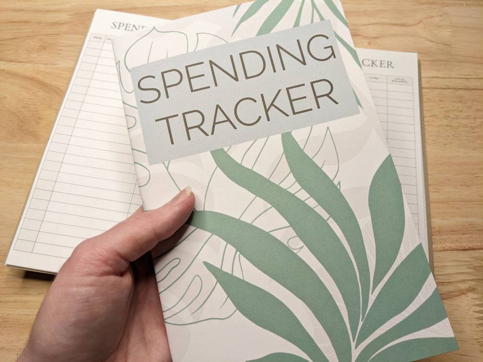 Spending Tracker Booklet for Logging Expenses Greenery Plant Stationary ...