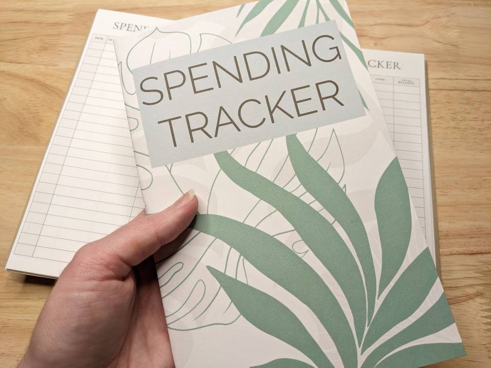 Spending Tracker Booklet for Logging Expenses Greenery Plant Stationary ...